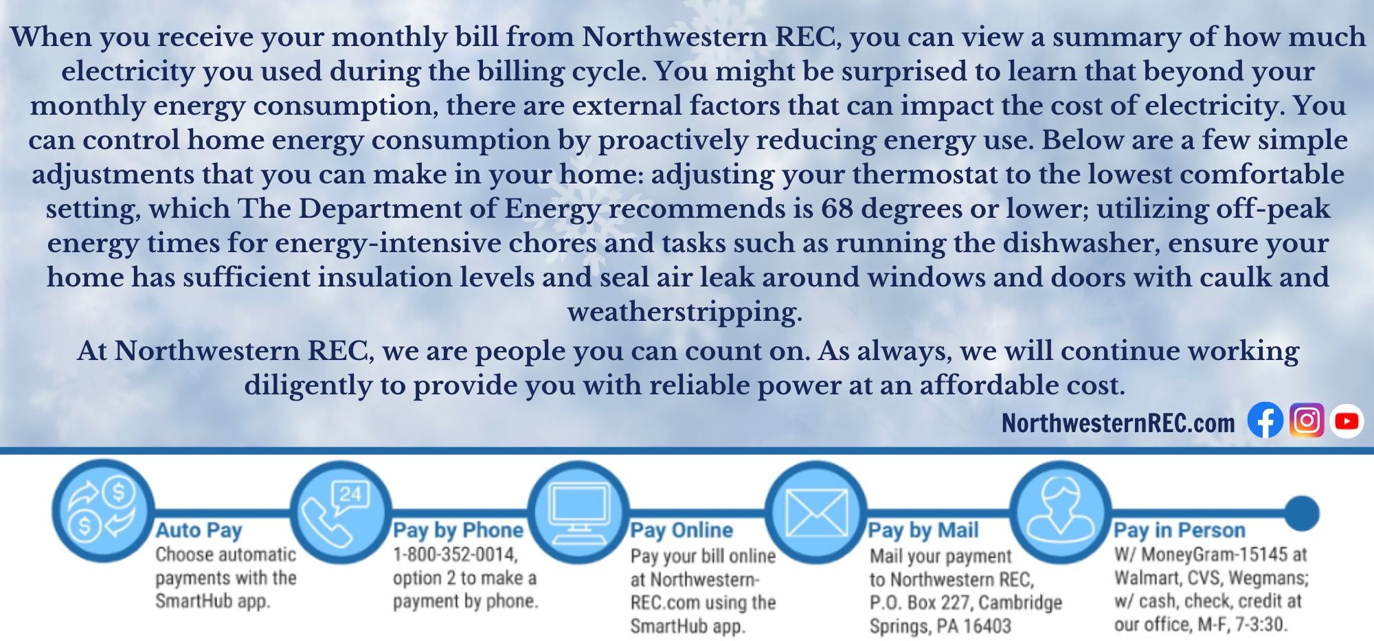 Bill Inserts | Northwestern Rural Electric Cooperative Association