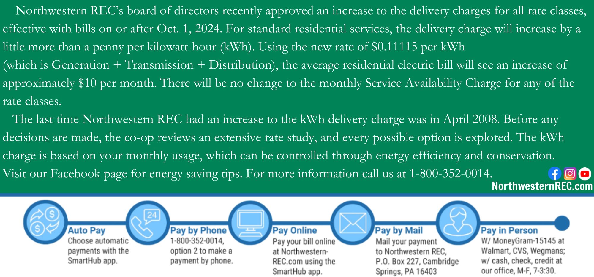 Bill Inserts | Northwestern Rural Electric Cooperative Association