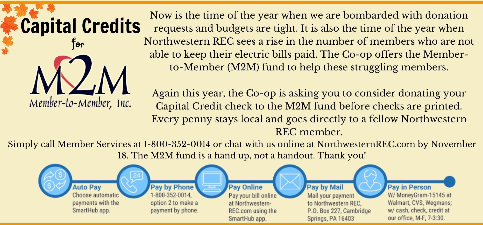 Bill Inserts | Northwestern Rural Electric Cooperative Association